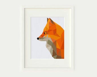 Fox cross stitch | Etsy