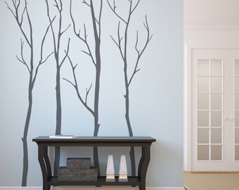 Realistic Winter Tree Wall Decal Headboard Wall Decal Home