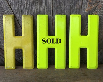 Metal letter h | Etsy