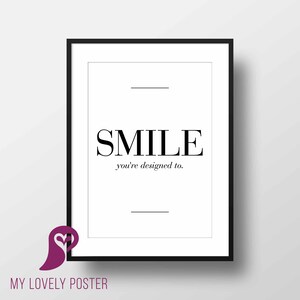 Smile poster | Etsy