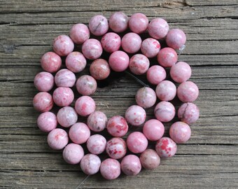 Round pink stone | Etsy