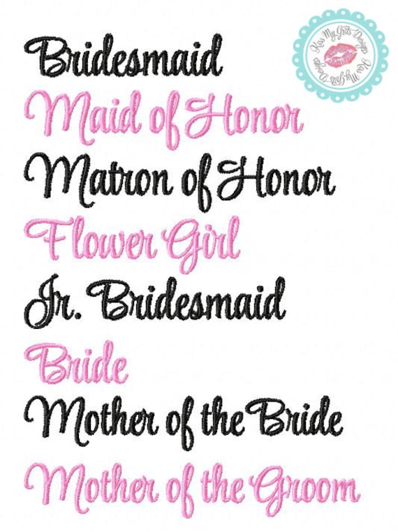 Wedding Party Names Machine Embroidery Designs wedding-party-names-machine-embroidery-designs