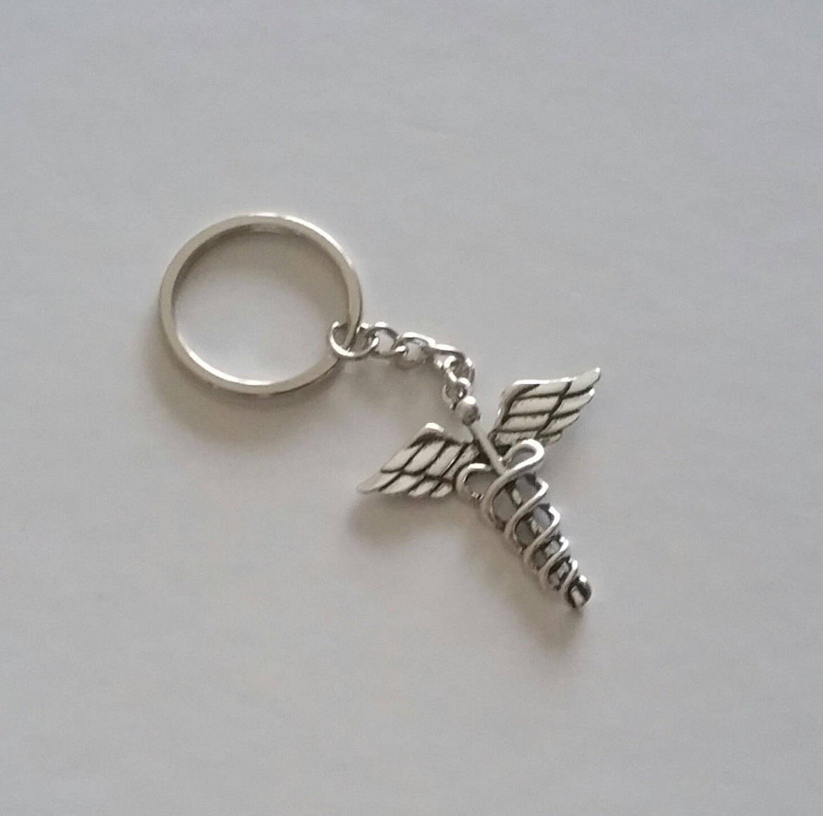 Caduceus Keychain Doctor Keychain Nurse Keychain Medical