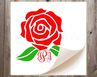 Rose vinyl decal | Etsy