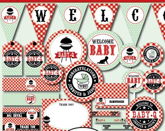 Baby Q Decorations BBQ Baby Shower Decorations Co-ed Baby