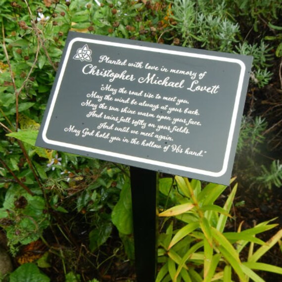 Irish Blessing tree and/or garden dedication marker SCRIPT