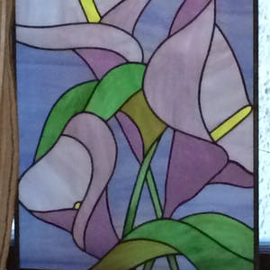 Stained glass lily | Etsy