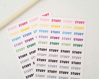 Study stickers | Etsy