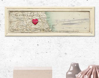 Heart shaped map | Etsy
