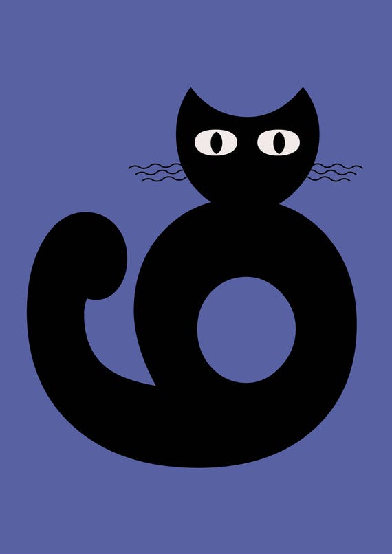 Cats have nine lives A3 giclee print