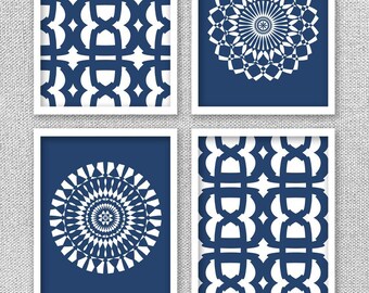 Blue art print | Etsy