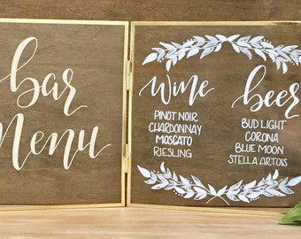 Hand lettered menu | Etsy
