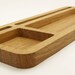 Oak wood desk organizer Office organization Wooden desk tray