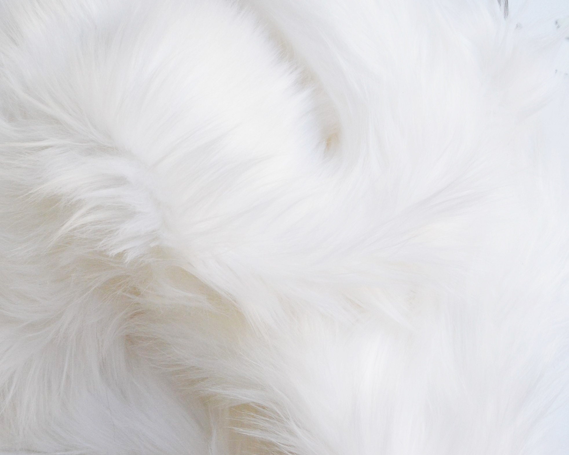 White Fur Fabric- White Craft Fur, White Fursuit Fur, White Furry ...