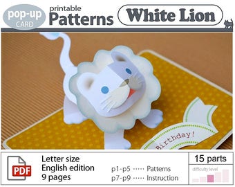 Lion template | Etsy