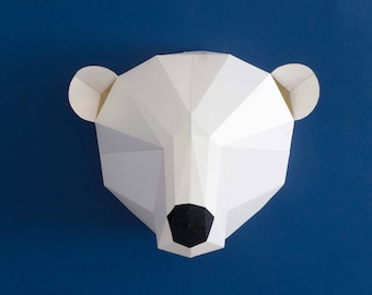 Geometric polar bear | Etsy