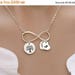 Large infinity Family Tree Necklaceinitial heart