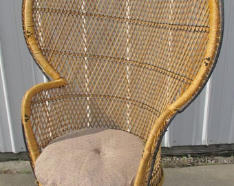 Wicker fan chair | Etsy