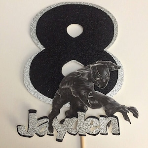 Panther cake topper | Etsy