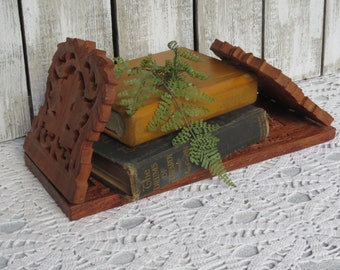 Wooden book holder | Etsy