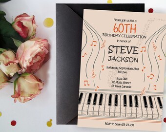 Jazz invitations | Etsy