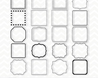 Square frame clipart | Etsy