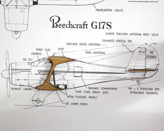 Aircraft blueprint | Etsy