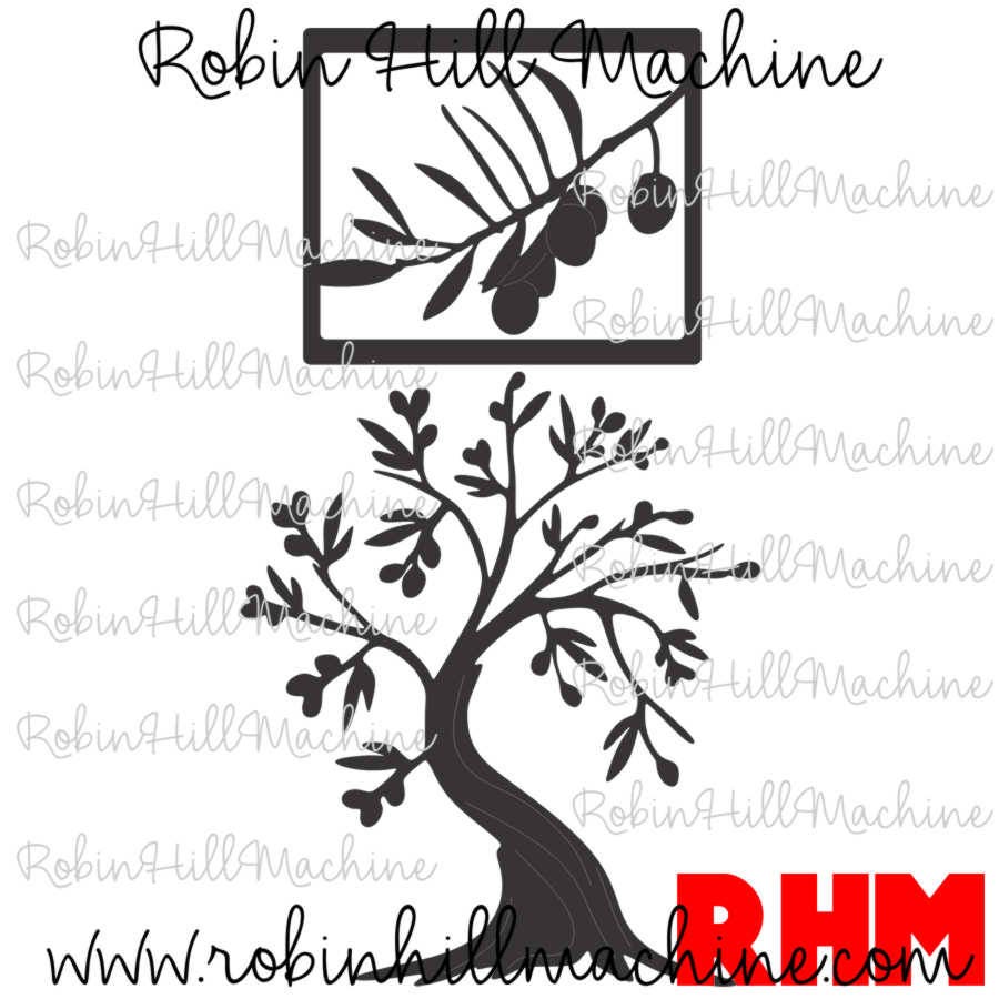 Olive Tree dxf svg plt dwg files plasma cutting CNC laser