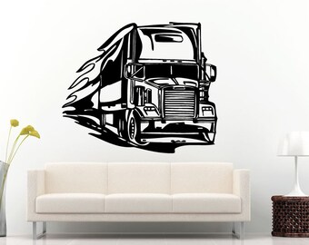 18 wheeler decal | Etsy