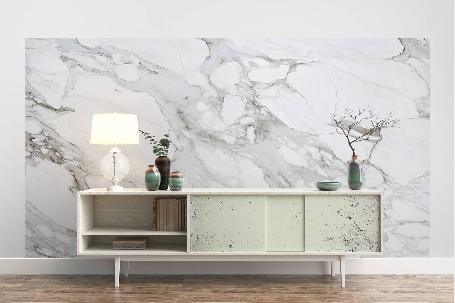 Carrara Marble Wallpaper Luxury Removable Peel and stick