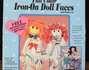 PDF Printable Art Doll Face Transfers Iron on Doll Faces