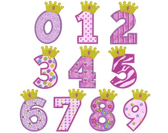 Princess numbers | Etsy