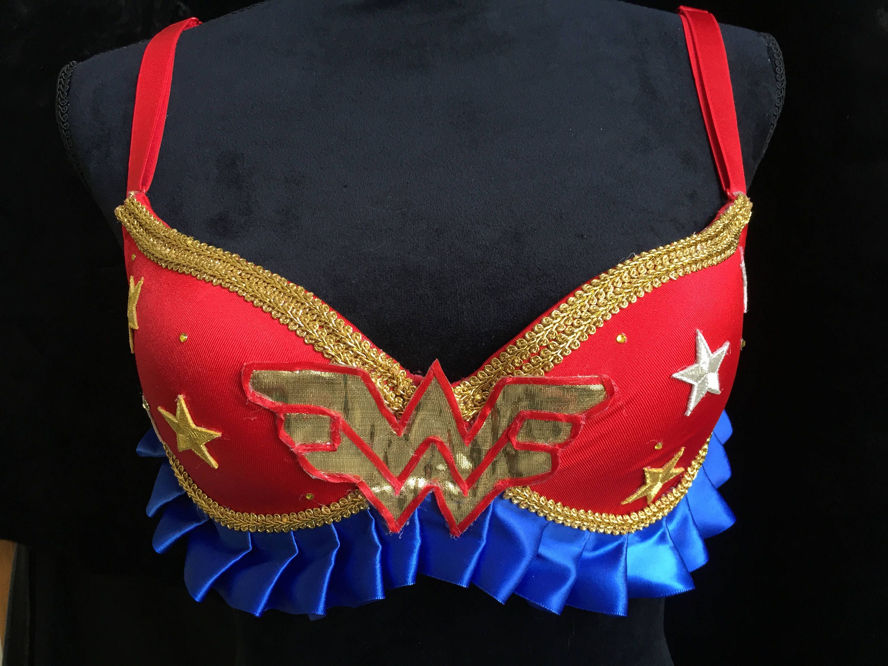 Wonder Woman Golden Lasso Inspired Rave Bra Perfect for Rave