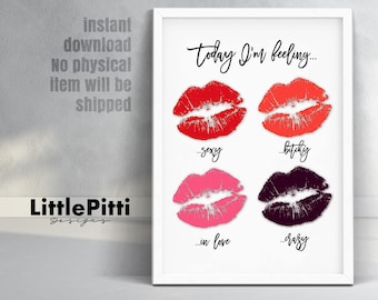 Lips poster | Etsy