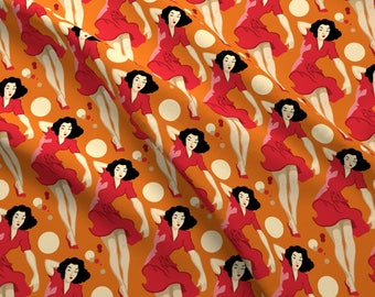 Pin up girl fabric | Etsy