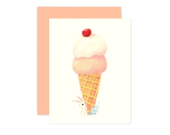 Ice cream card | Etsy