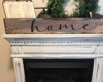 Rustic home sign | Etsy