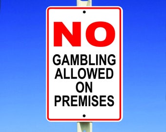 No gambling sign | Etsy
