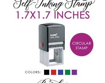 Custom Rubber Stamp 4x4 inches Logo Stamp Wedding Stamp