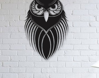 Metal owl sculpture | Etsy