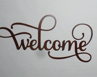 Metal welcome sign | Etsy