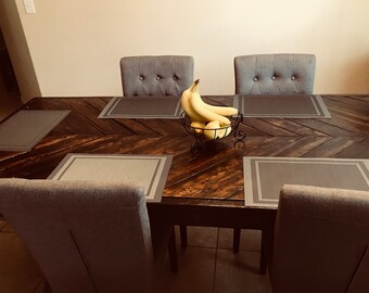 Herringbone table | Etsy