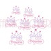 PRINCESS Machine Embroidery Design fancy script