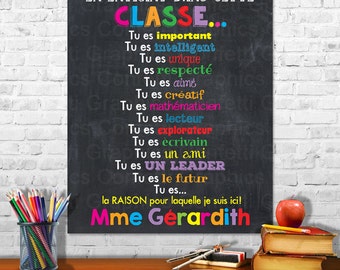 Classroom Rules Sign Poster Back to School Teacher
