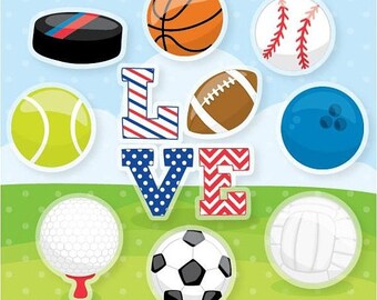 Sports clip art | Etsy