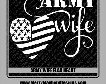 Army wife decal | Etsy