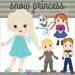 Snow Princess Clipart Set Personal and Limited Commercial