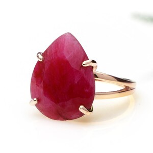 Rose gold ruby ring | Etsy