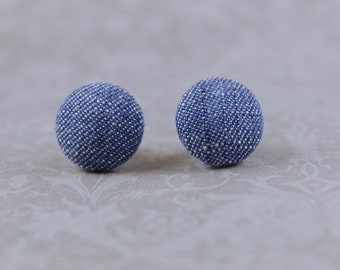 Denim earrings | Etsy