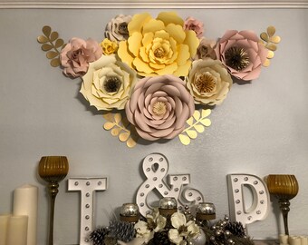 Paper flower wall | Etsy